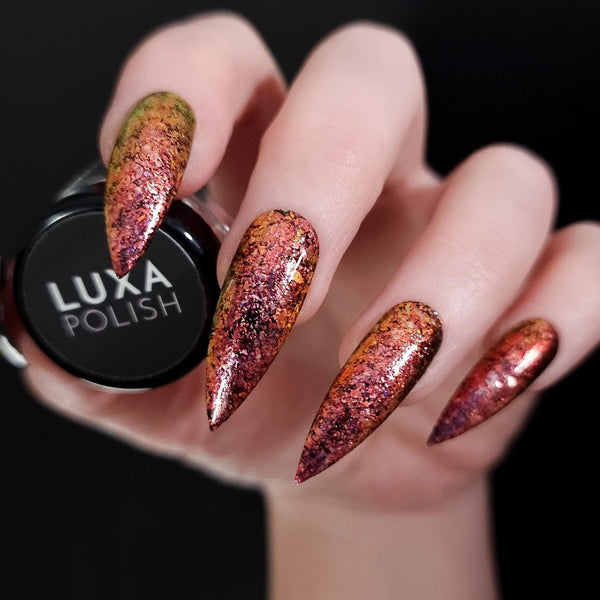 Phoenix - Shattered Chameleon Flakes – LUXAPOLISH